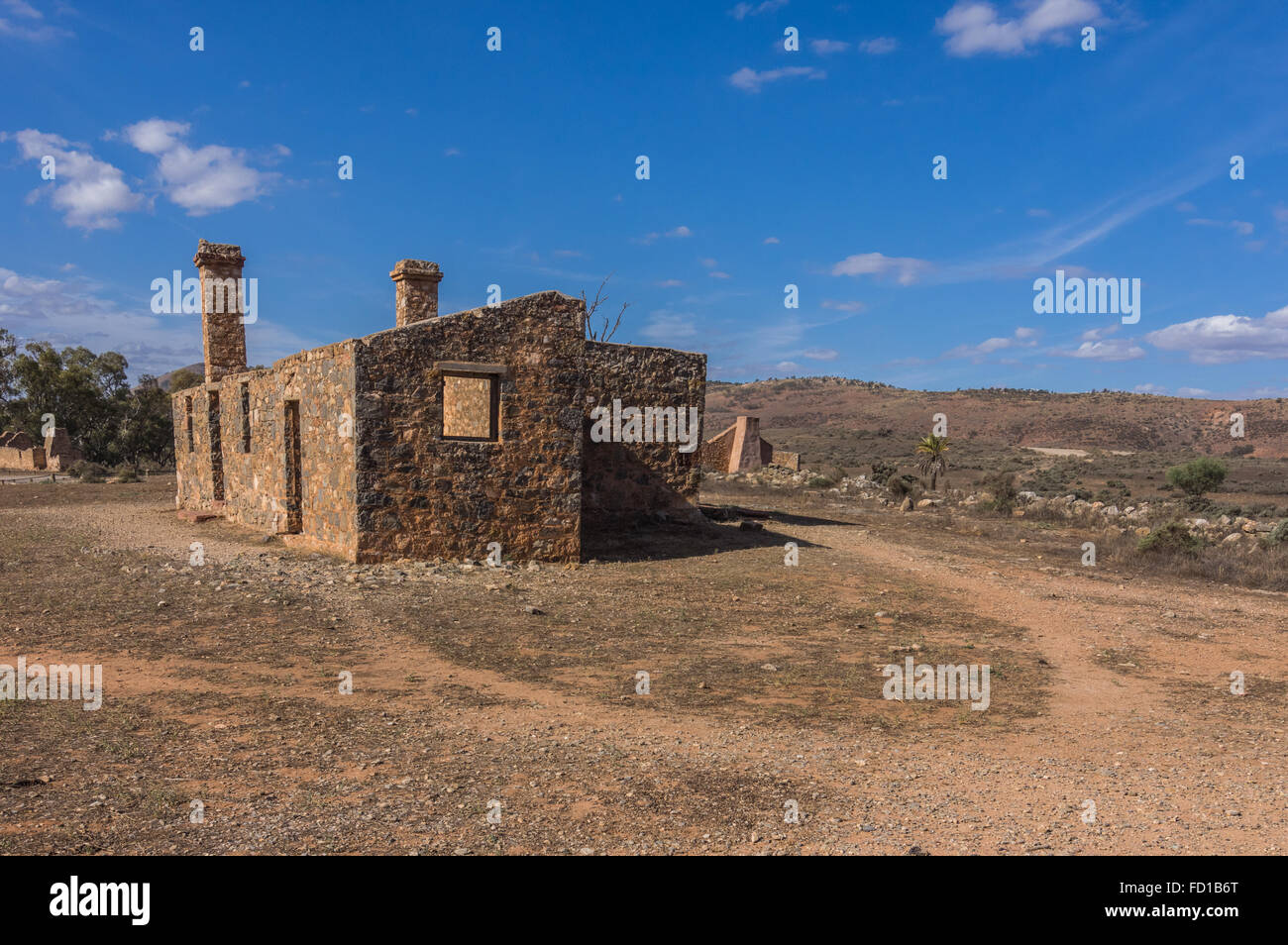 Outback South Australia old abandoned homestead in the Flinders Rangers ...