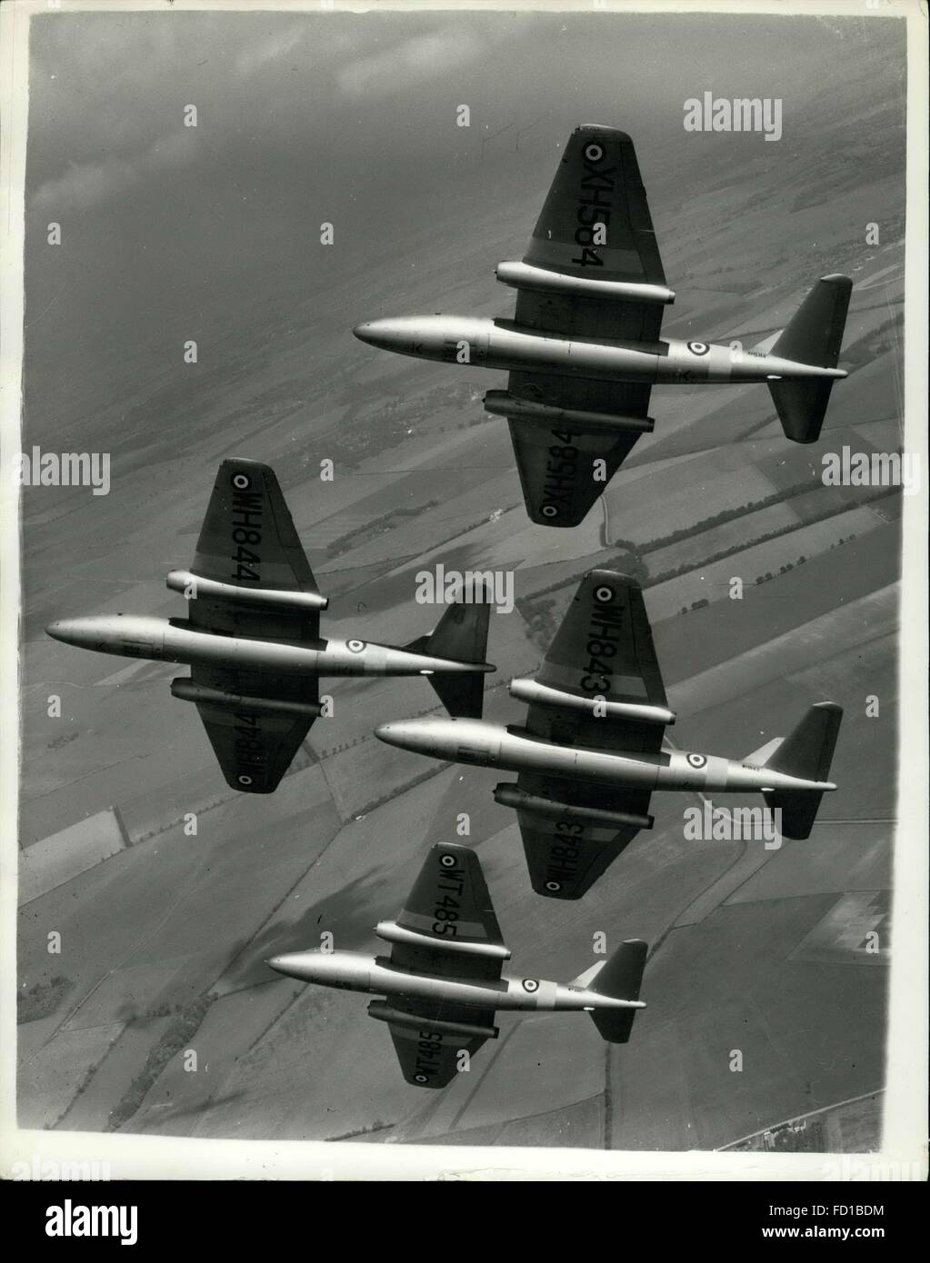 1956 - Precision flying at its best. These Canbera T.4 jet trainers of ...