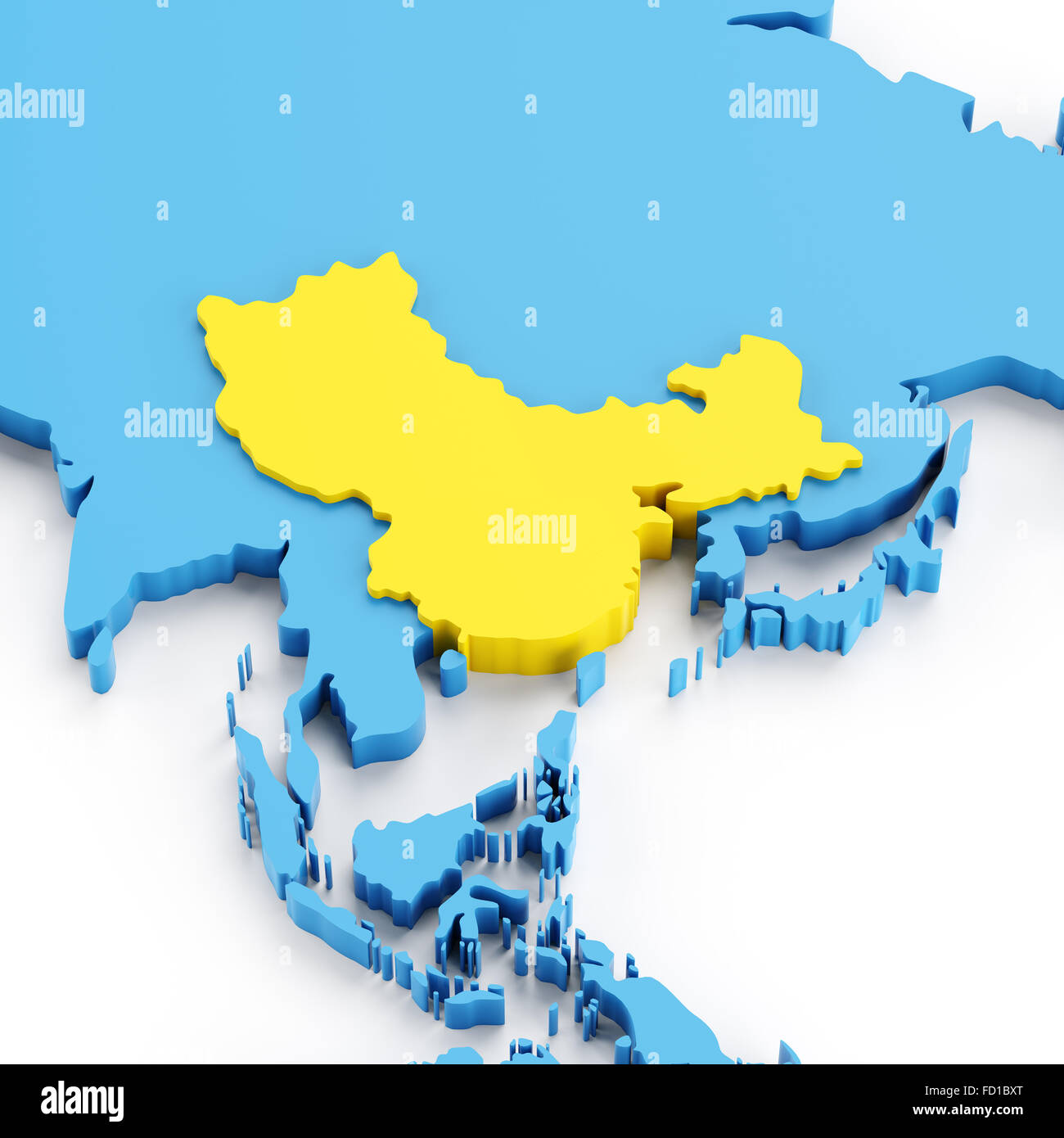Map of China Stock Photo - Alamy