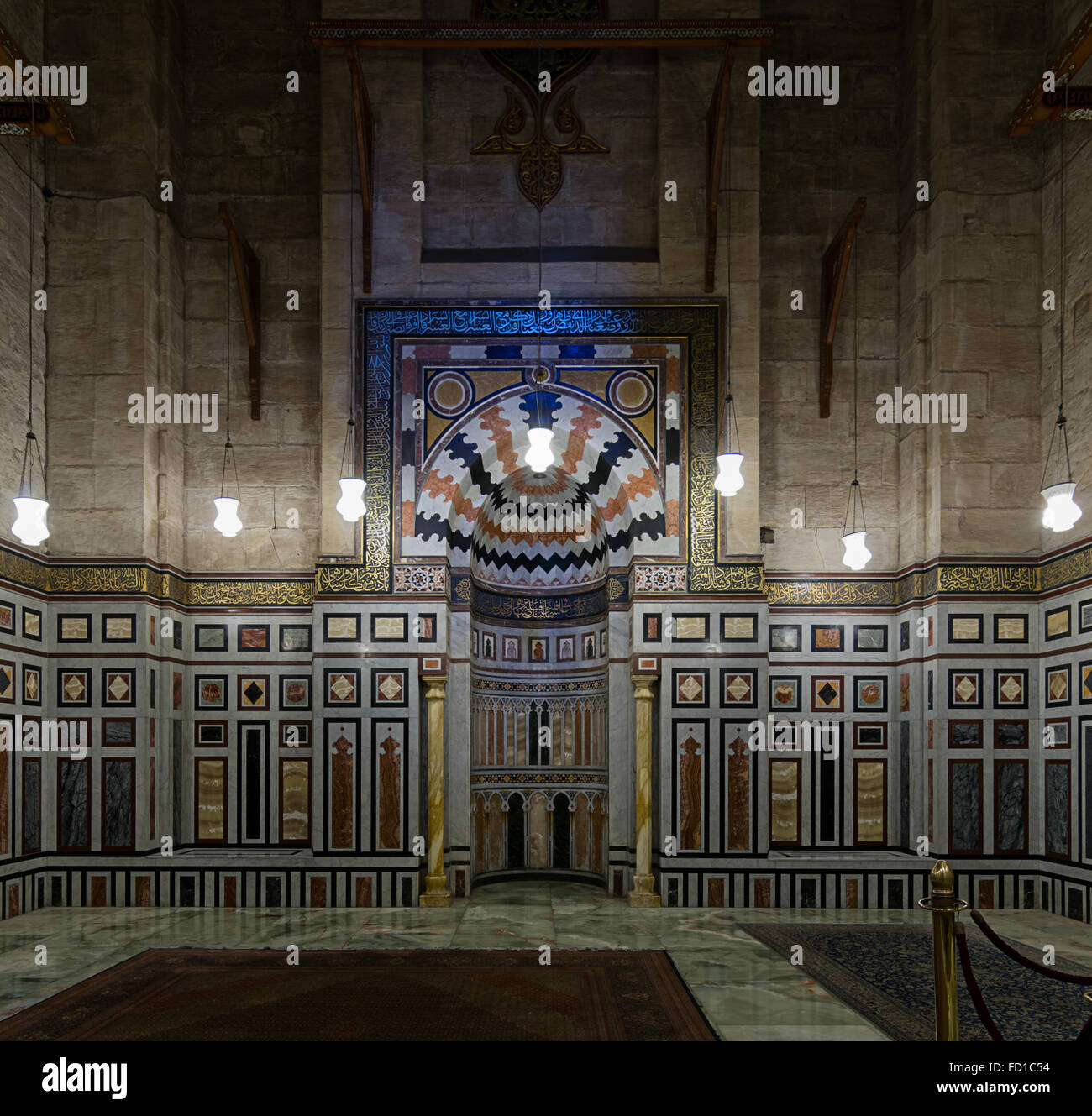 Interior of an old mosque, Cairo, Egypt Stock Photo - Alamy