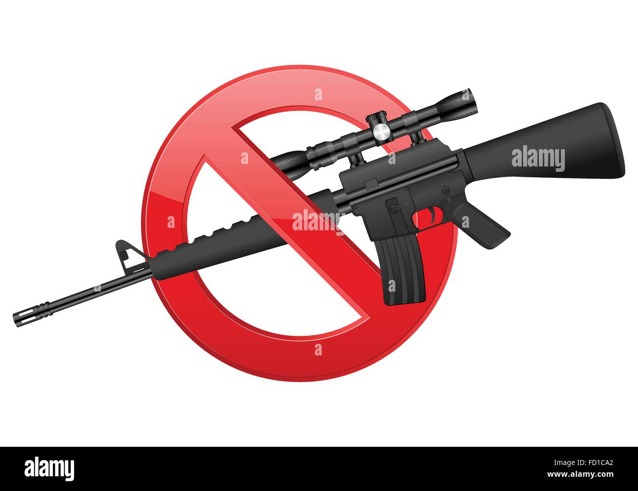 No weapon sign on a white background Stock Vector Image & Art - Alamy