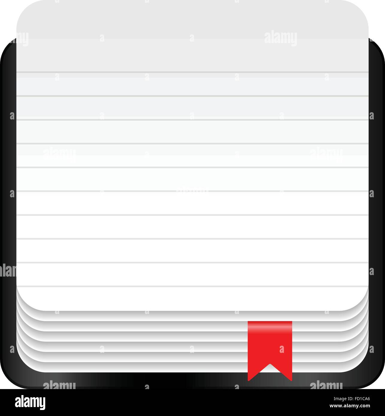 Blank notepad on a white background Stock Vector Image & Art - Alamy