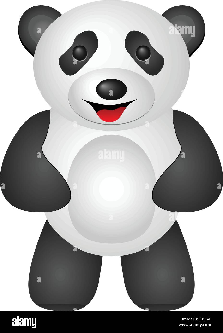 Panda on a white background Stock Vector Image & Art - Alamy