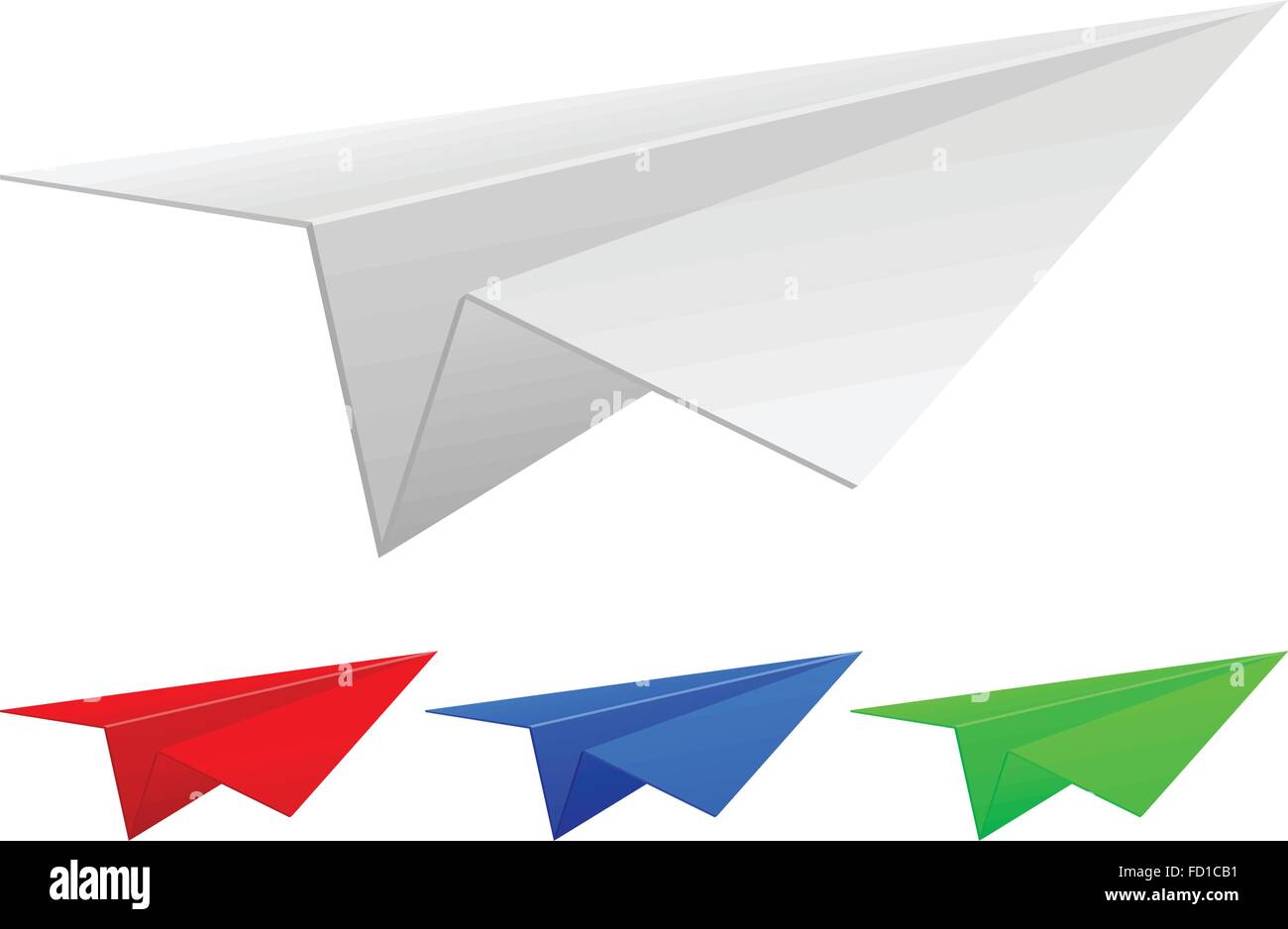 Paper craft airplane on Stock Vector Images - Alamy