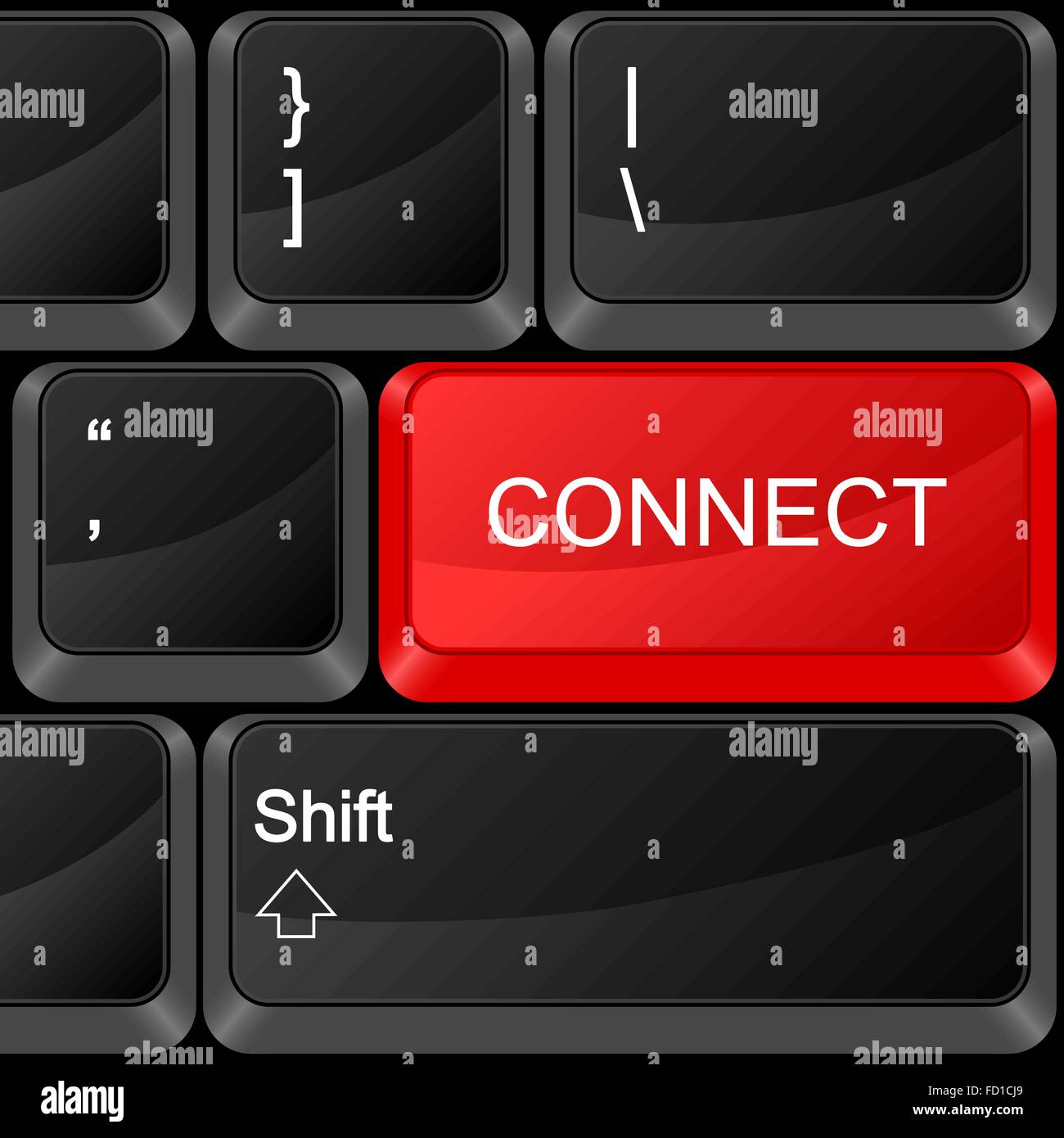 Keyboard computer button connect. Vector illustration Stock Vector ...