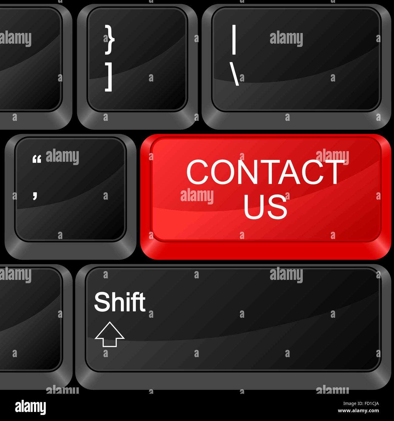 Keyboard computer button contact. Vector illustration Stock Vector ...