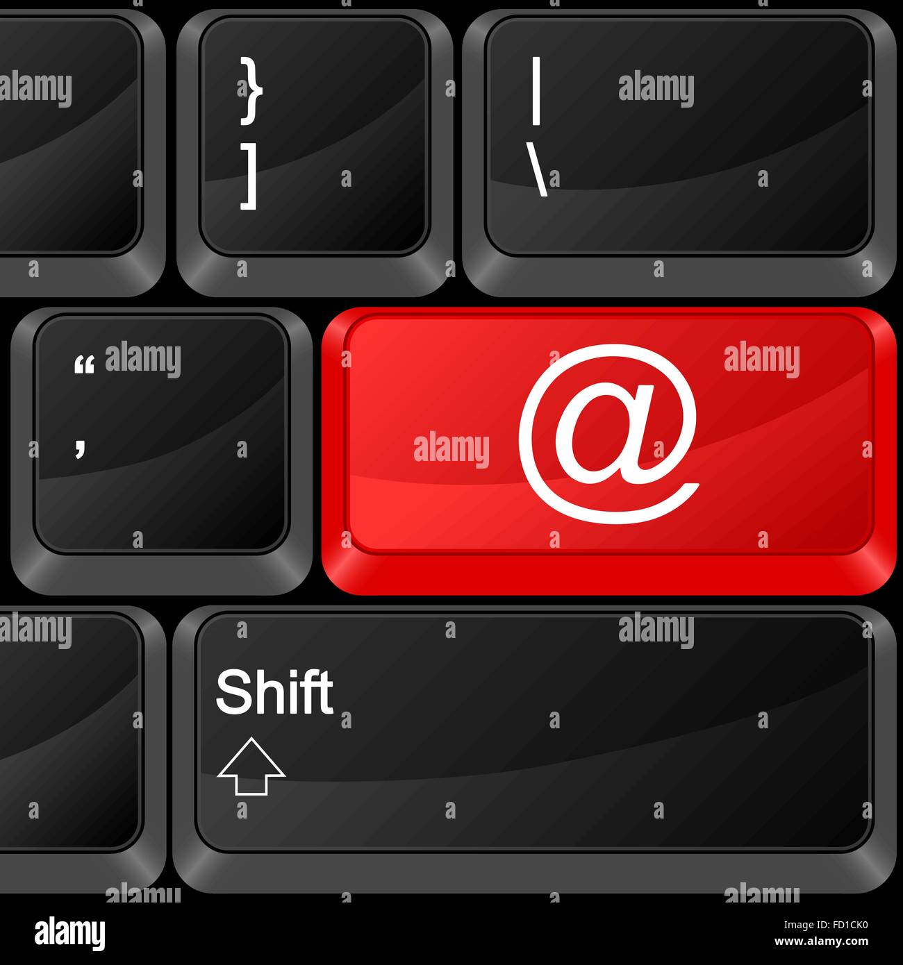 Keyboard computer button e-mail. Vector illustration Stock Vector Image ...