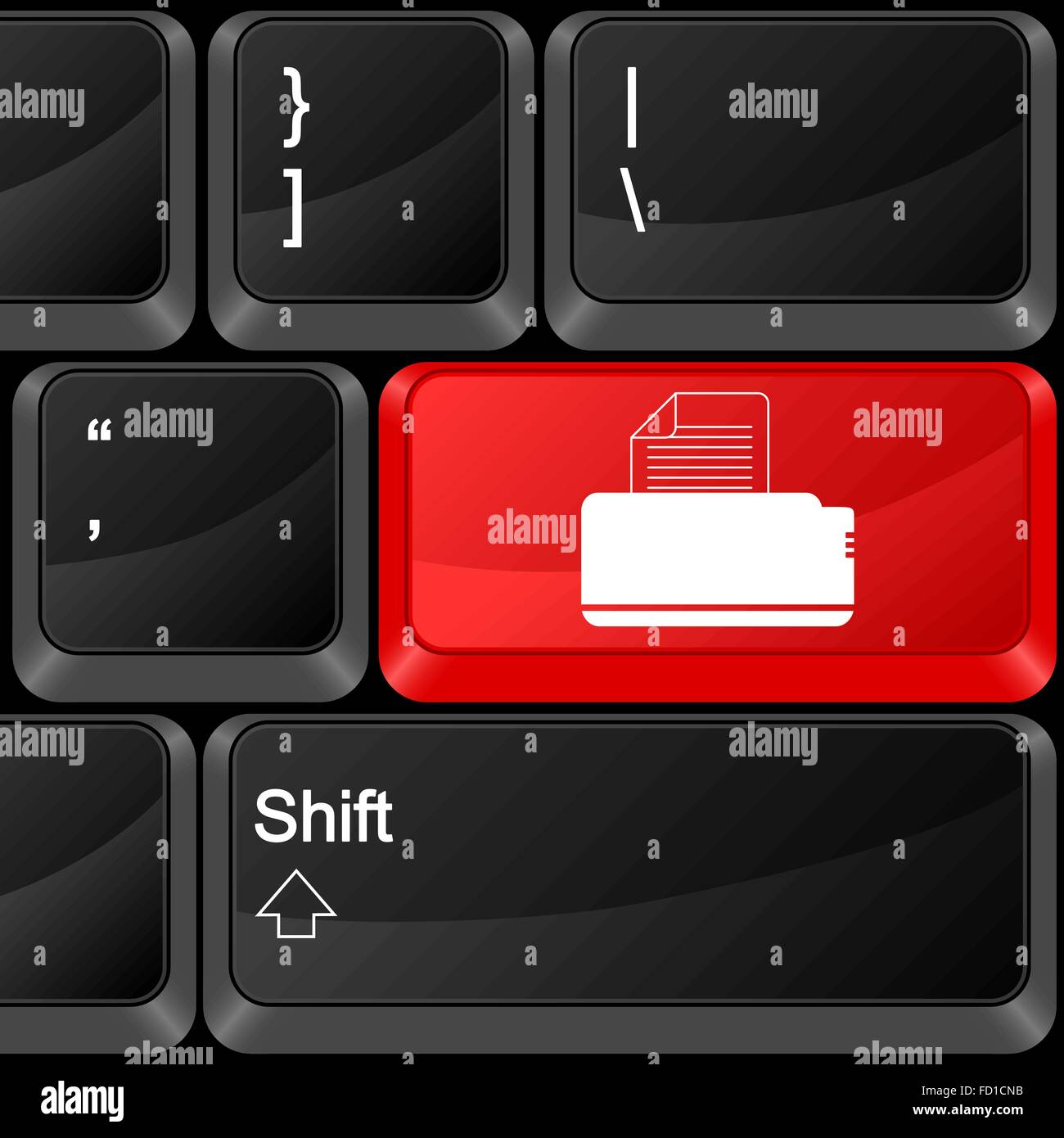 Print button keyboard Stock Vector Images - Alamy