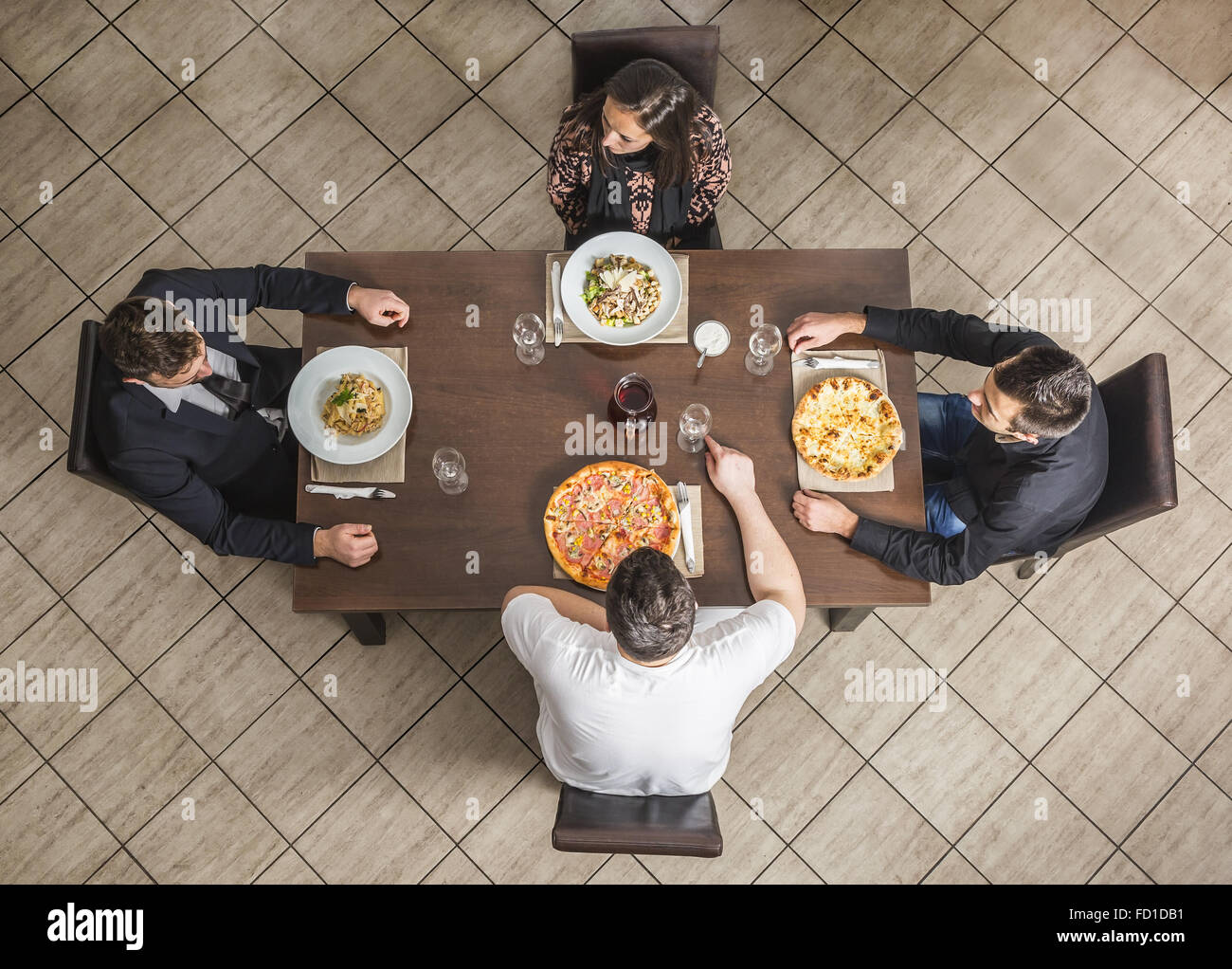 Top view friends table food hi-res stock photography and images - Alamy
