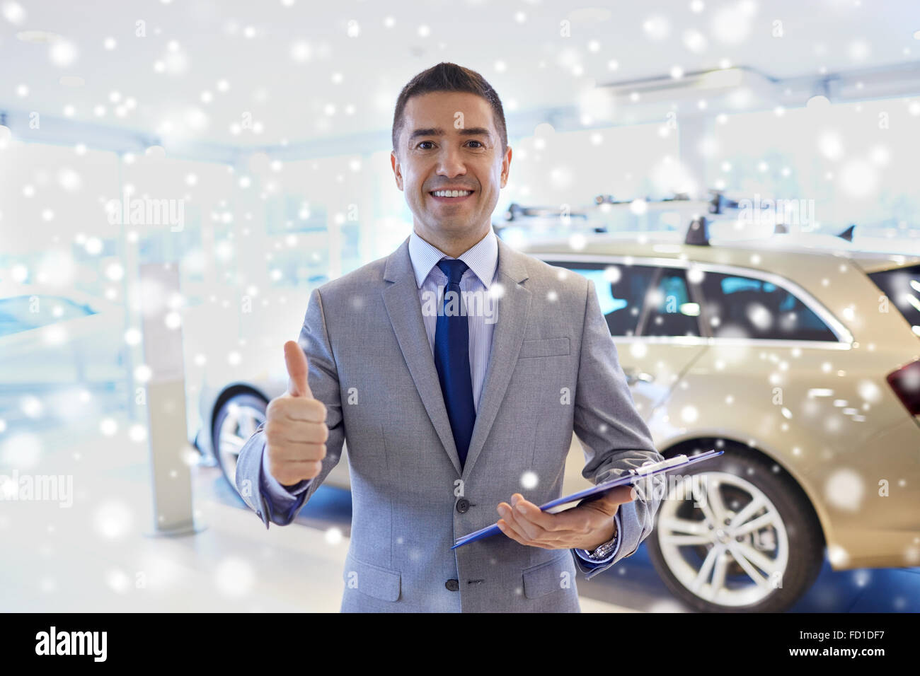 happy man at auto show or car salon Stock Photo - Alamy