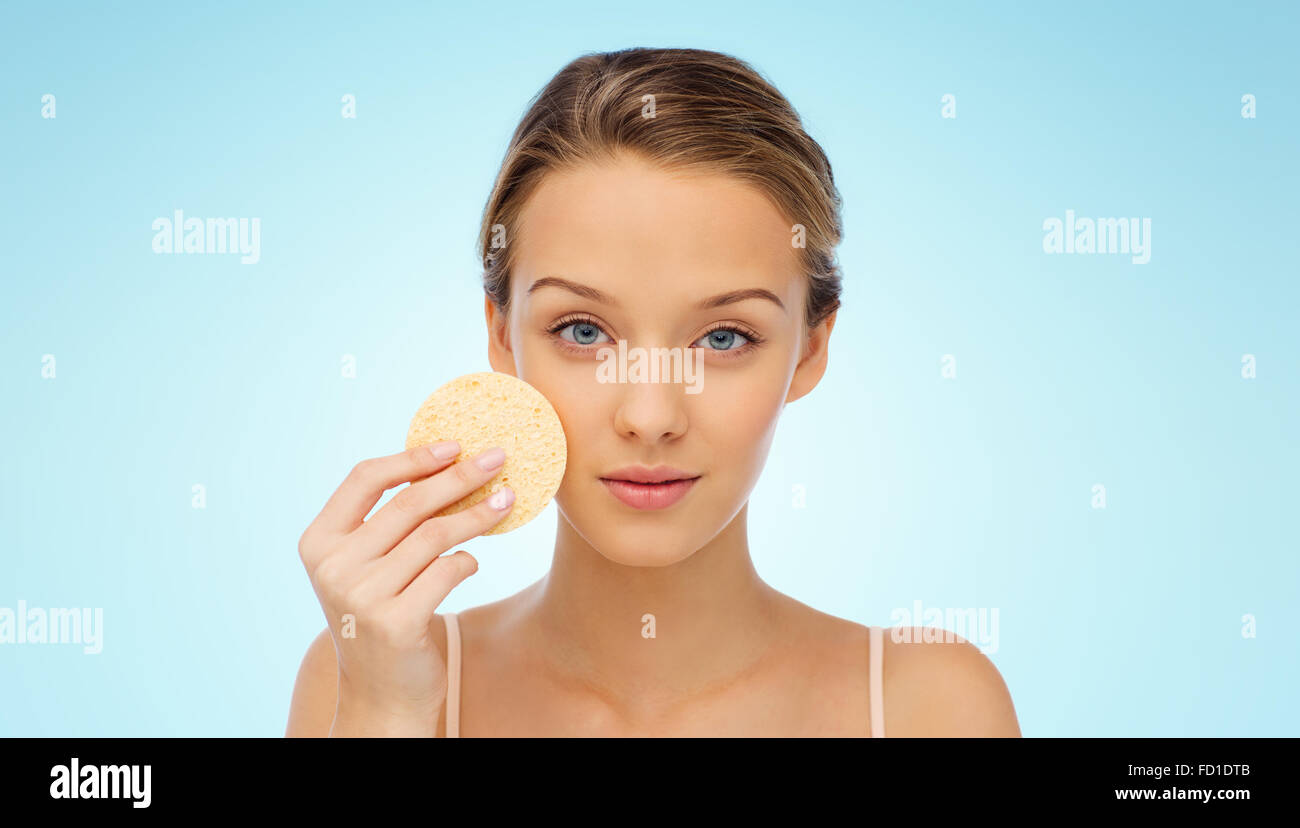 Woman sponge cleanser makeup hi-res stock photography and images - Alamy