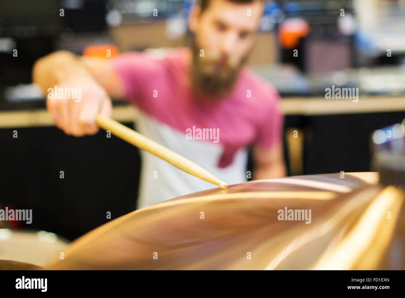 Close up musician playing cymbals hi-res stock photography and images ...
