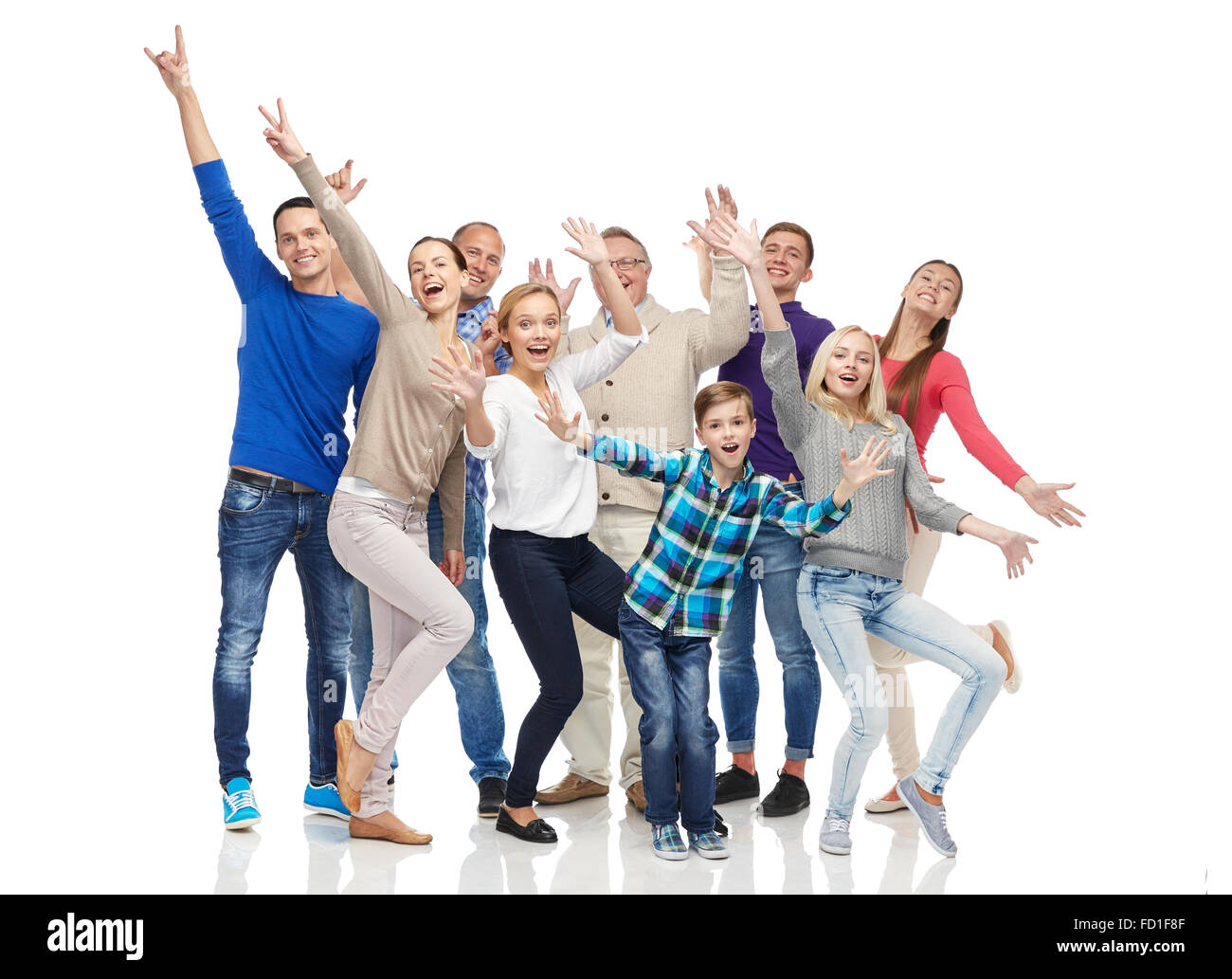 group of smiling people having fun Stock Photo - Alamy