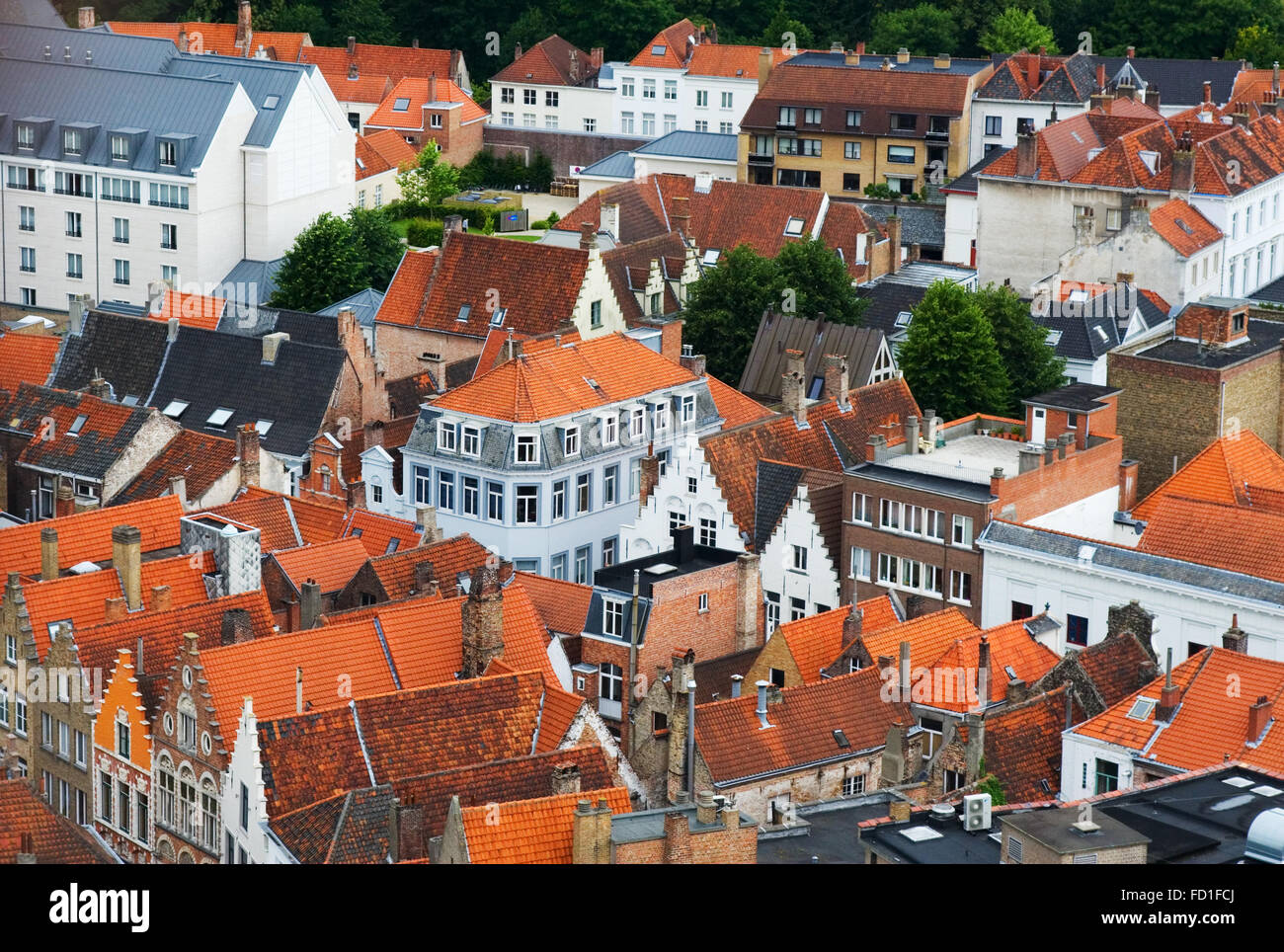 Roofs of Flemish Houses in Brugge, Belgium Stock Photo - Alamy