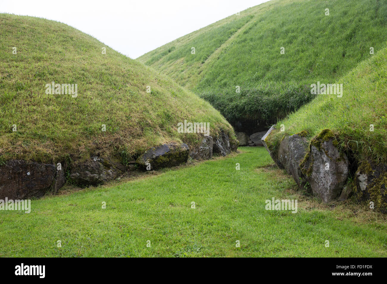 neolithic mounds at Knowth, Ireland Stock Photo - Alamy