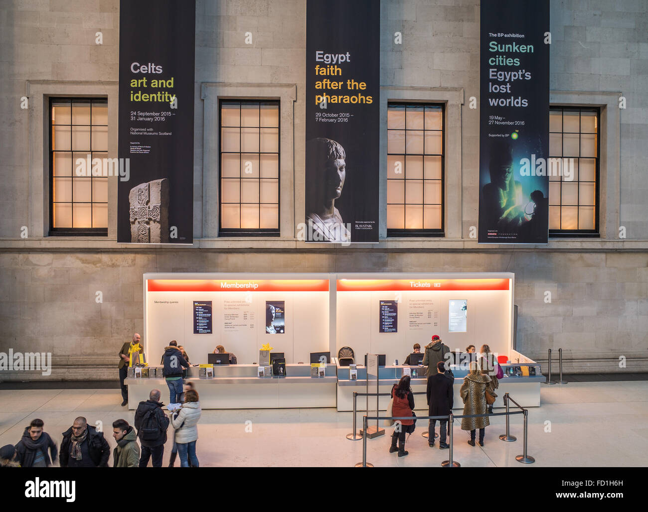 Membership desk at the British Museum, London Stock Photo - Alamy