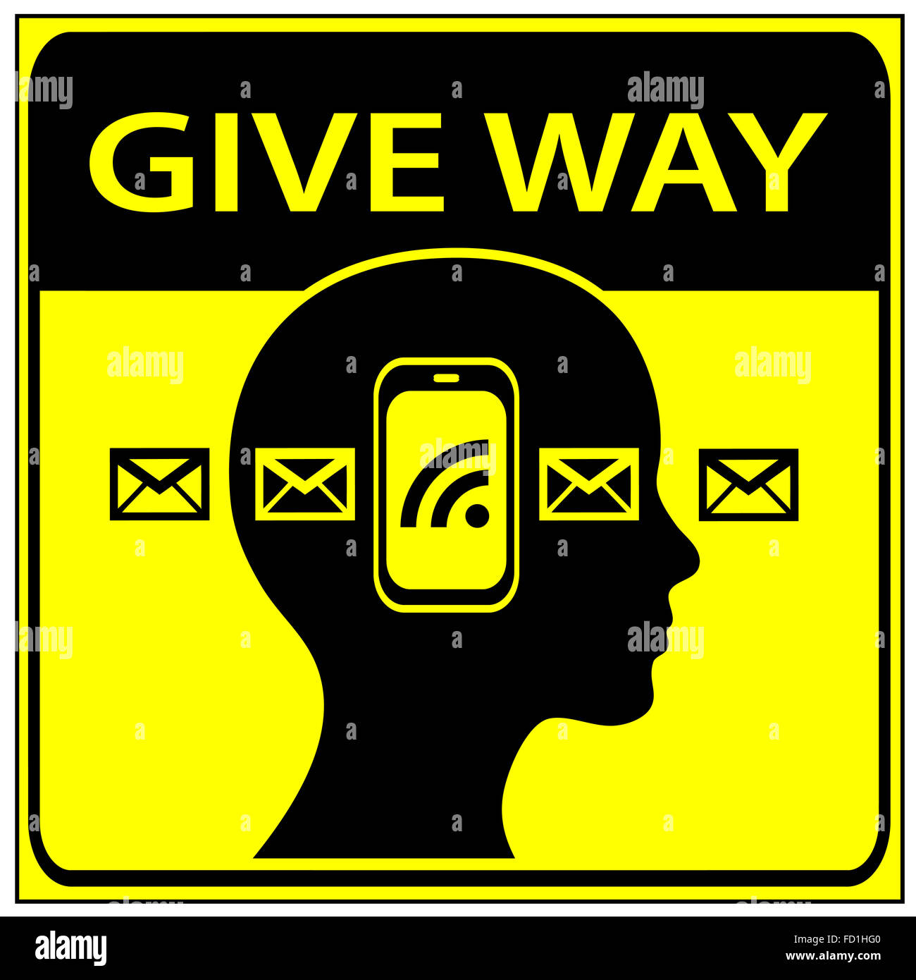 Give Way to Pedestrians using Smart Phones Stock Photo - Alamy
