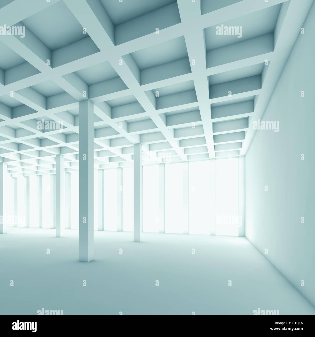 Abstract architecture background with perspective view of empty room ...