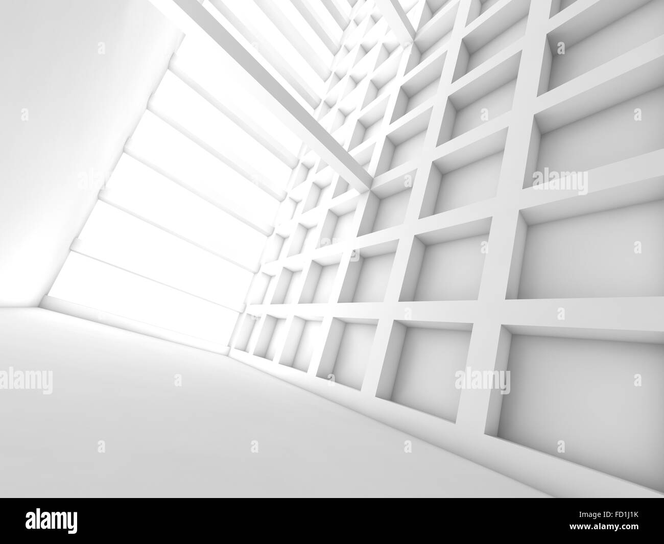 Abstract architecture background with perspective view of empty room ...