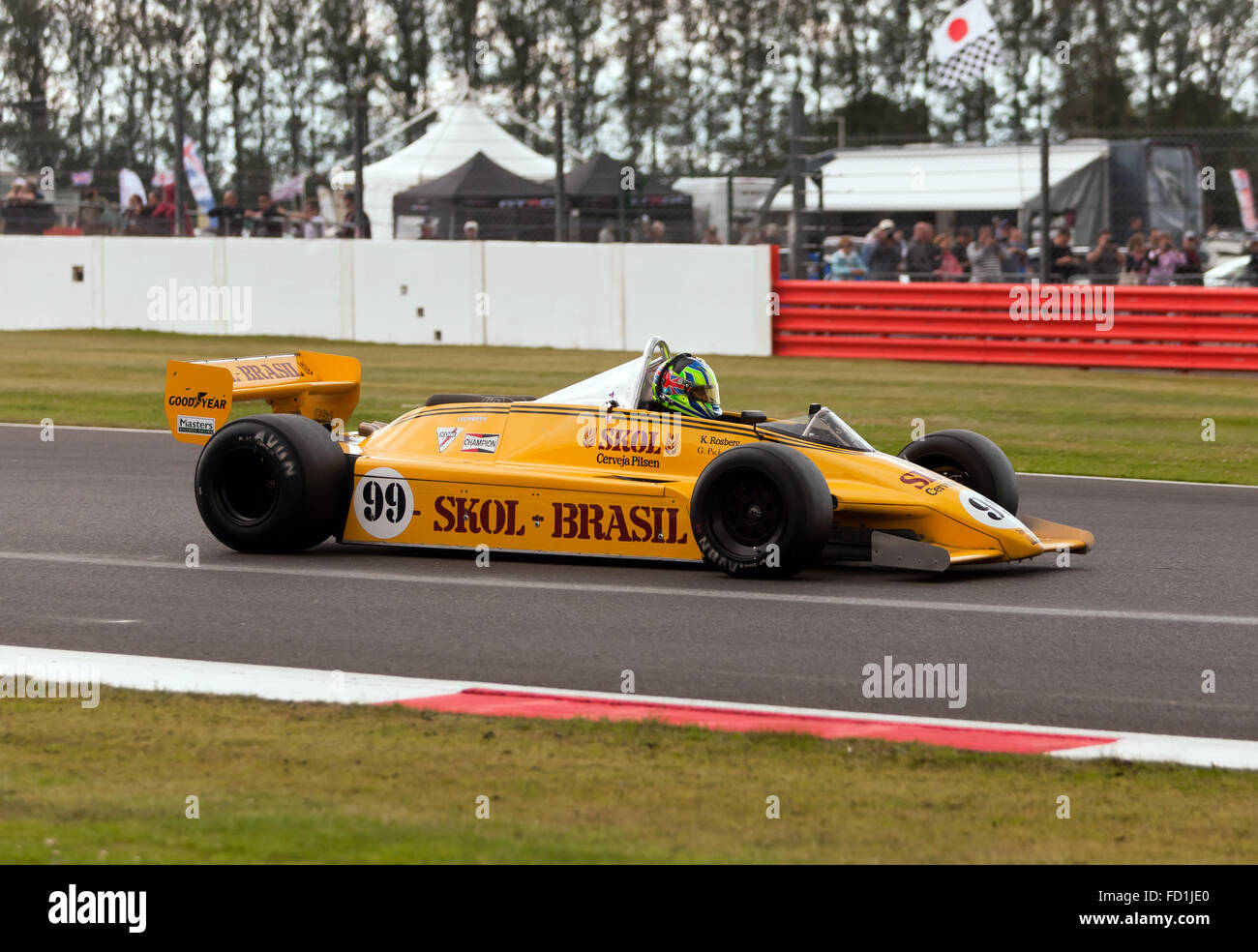 A Fittipaldi F8, competing in the FIA Masters Historic Formula One Race ...