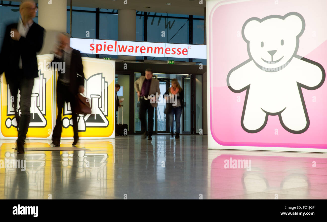 Visitors arrive to the 67th International Spielwarenmesse toy fair in ...