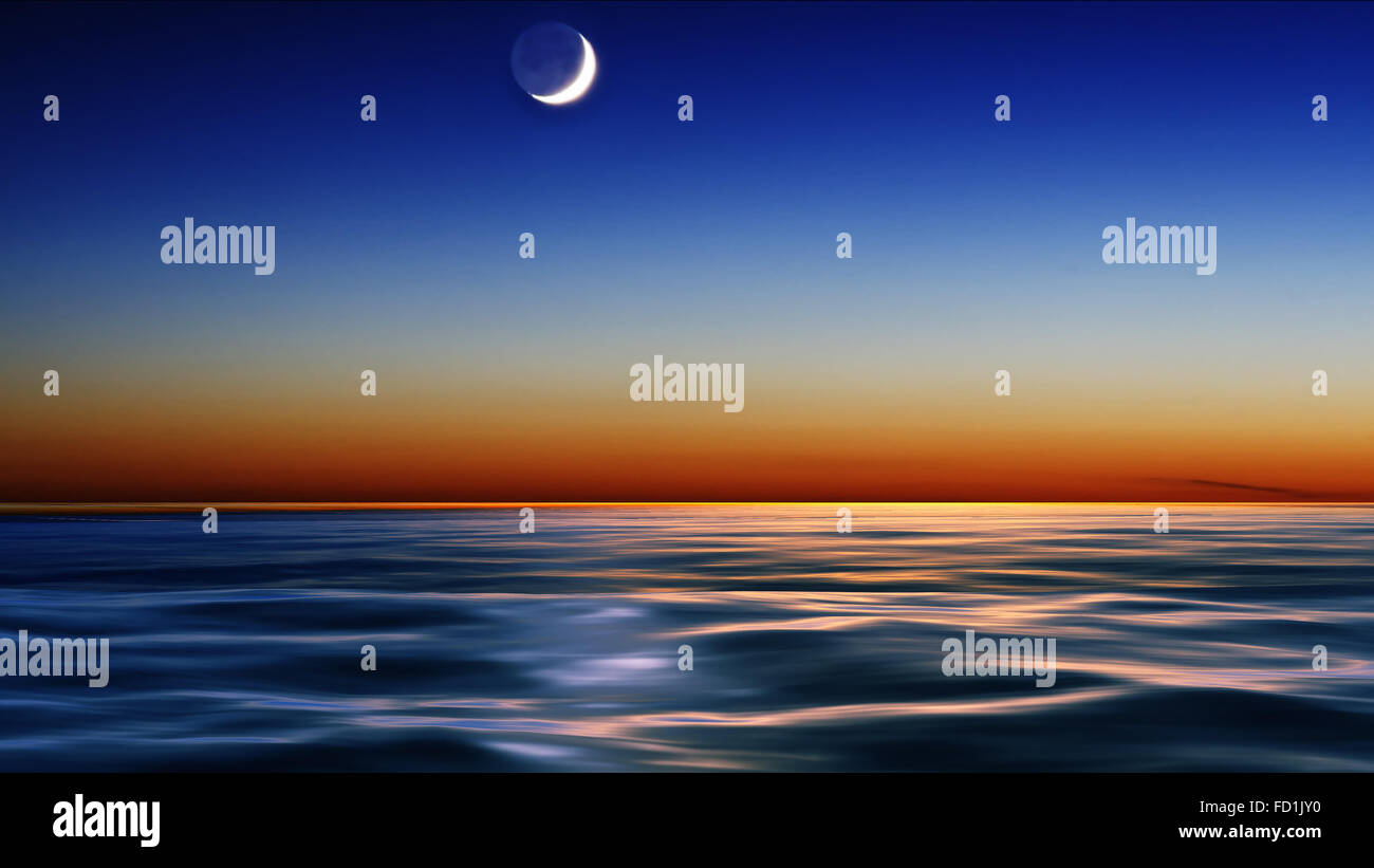night sky over the sea Stock Photo - Alamy