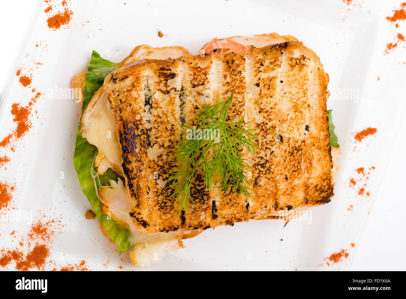 toasted ham and cheese sandwich Stock Photo - Alamy