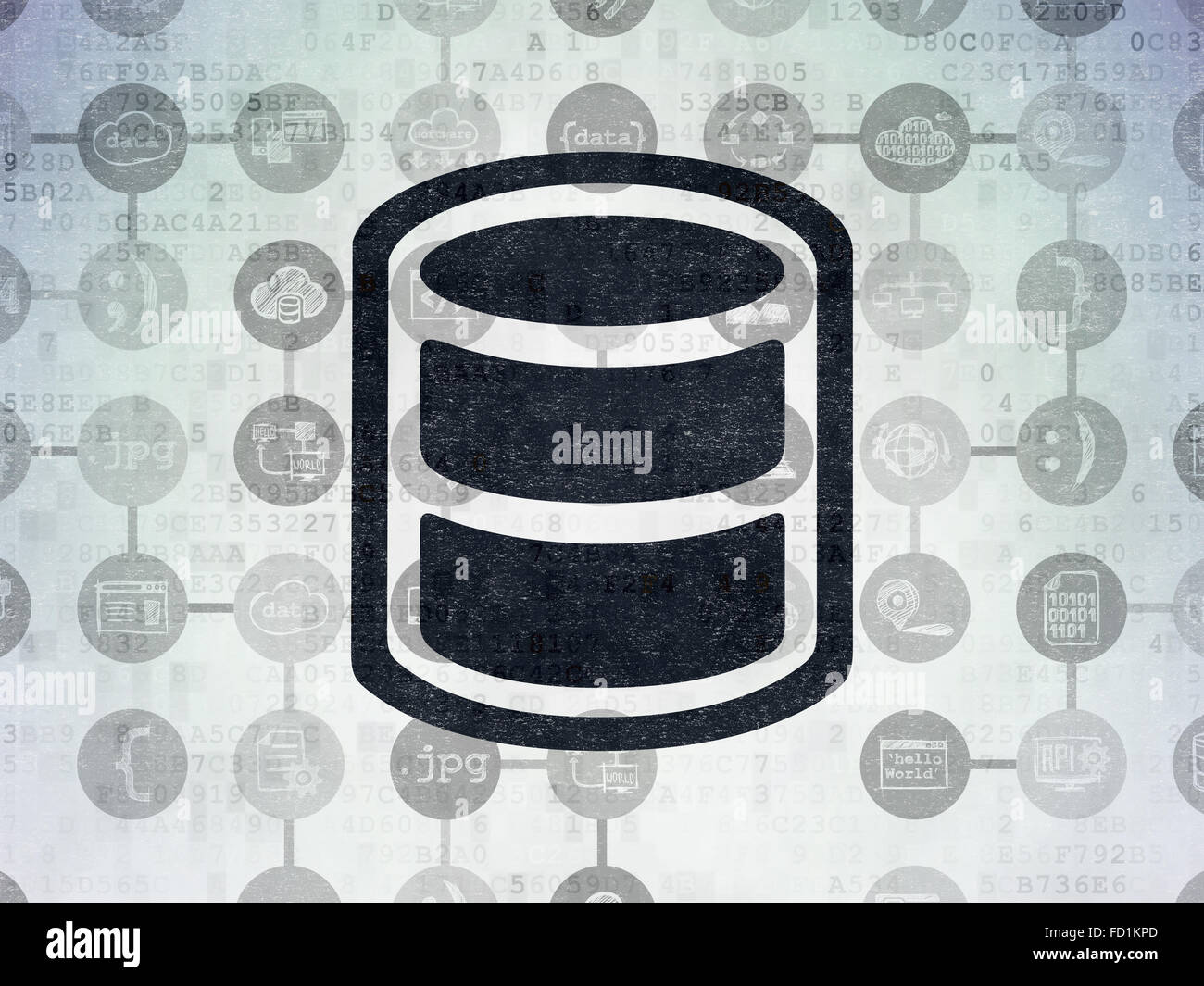 Programming concept: Database on Digital Paper background Stock Photo ...