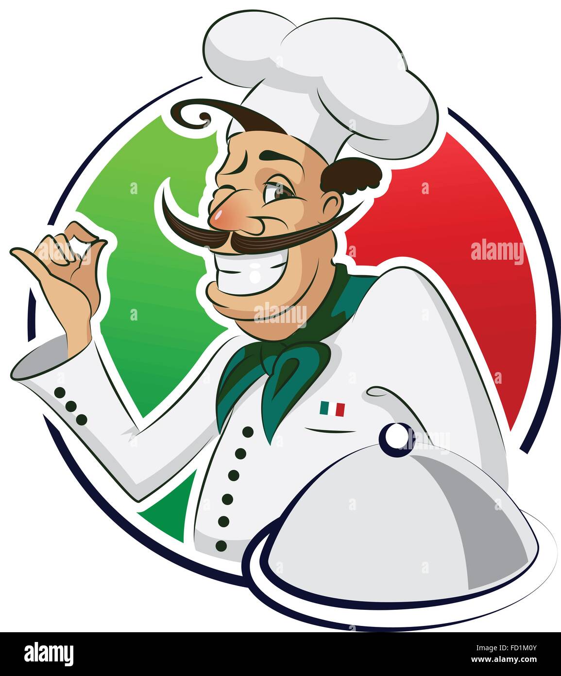 Cook restaurant. Vector illustration isolated on a white background ...