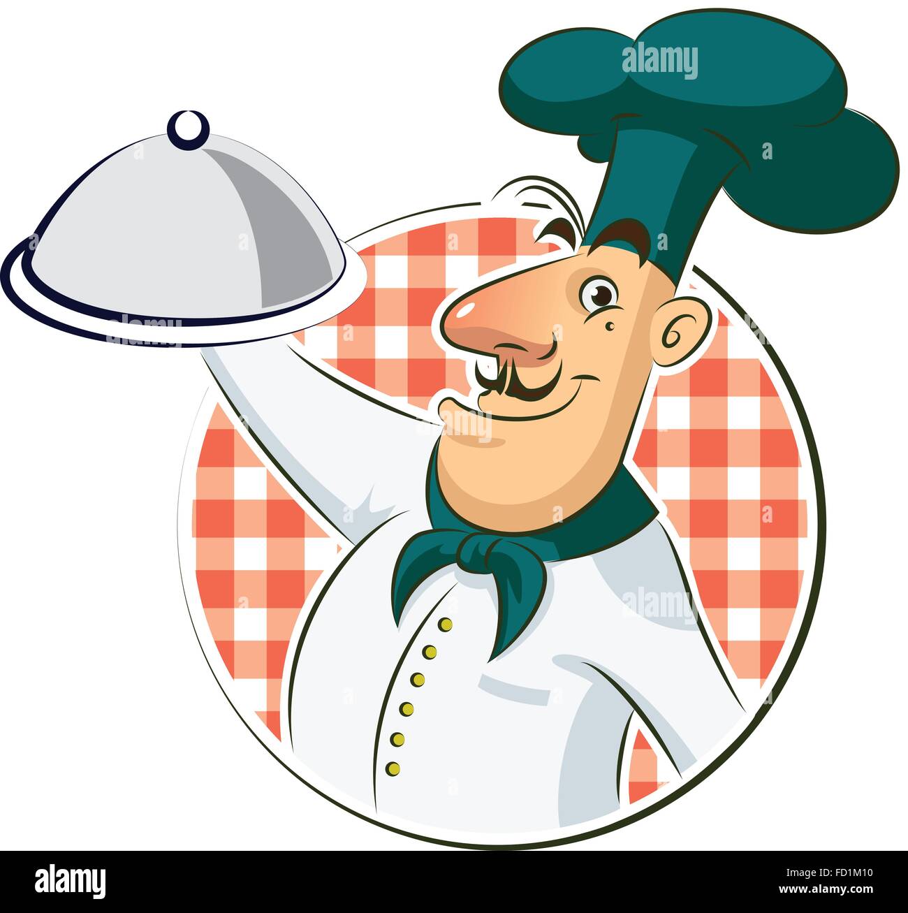 Cook restaurant. Vector illustration isolated on a white background ...