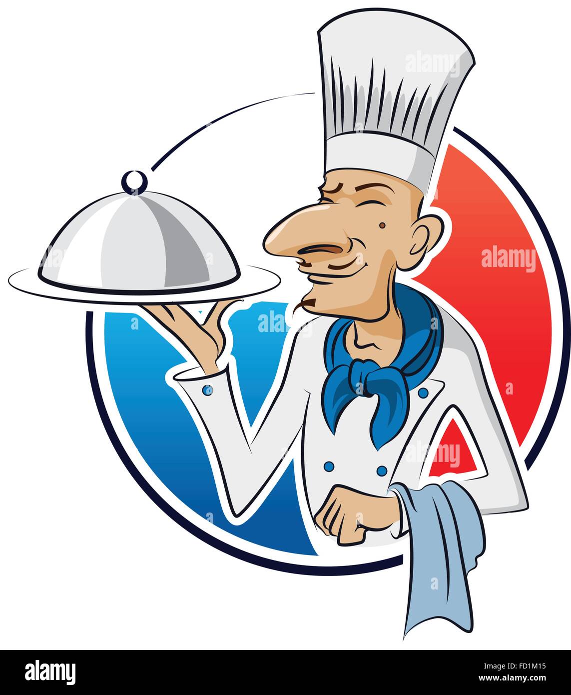 Cook restaurant. Vector illustration isolated on a white background ...