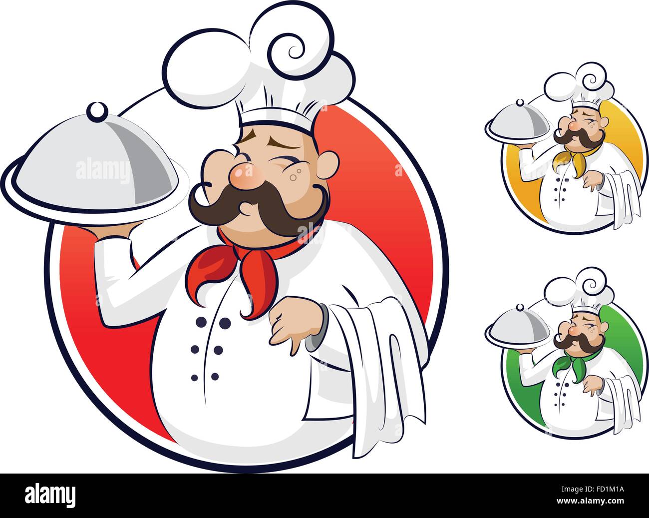 Cook restaurant. Vector illustration isolated on a white background ...