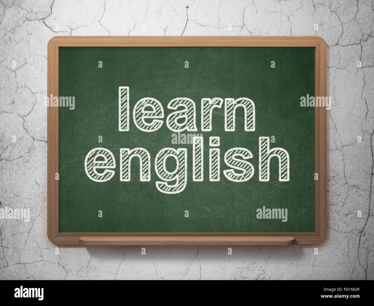 Studying concept: Learn English on chalkboard background Stock Photo ...