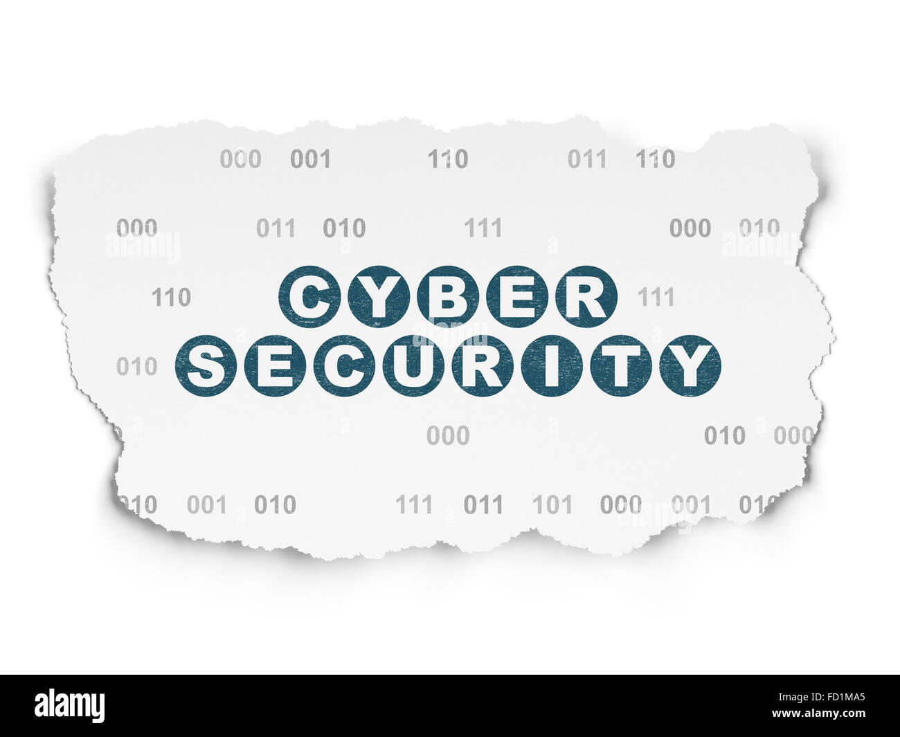Privacy concept: Cyber Security on Torn Paper background Stock Photo ...