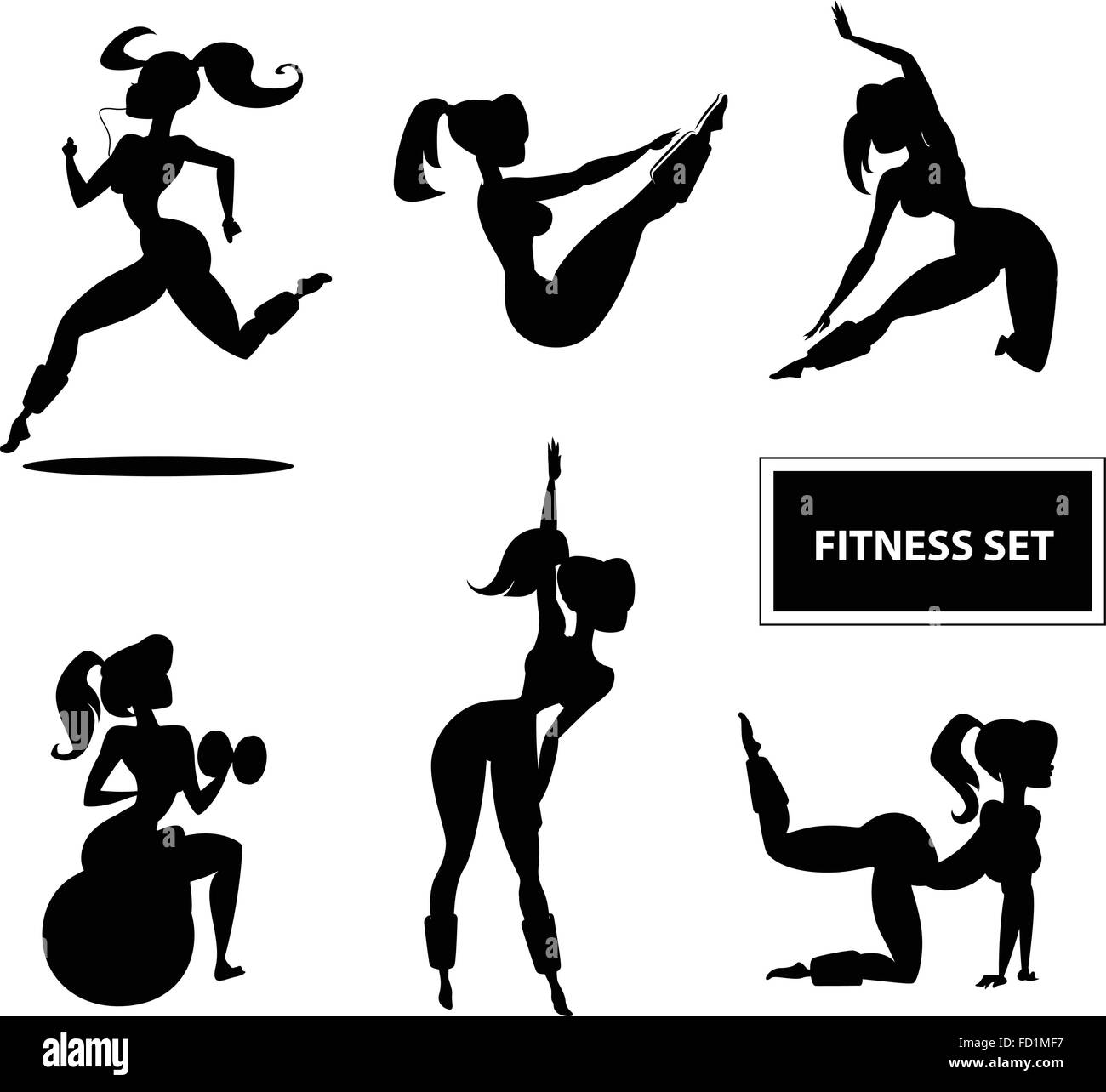 Fitness vector vectors hi-res stock photography and images - Alamy