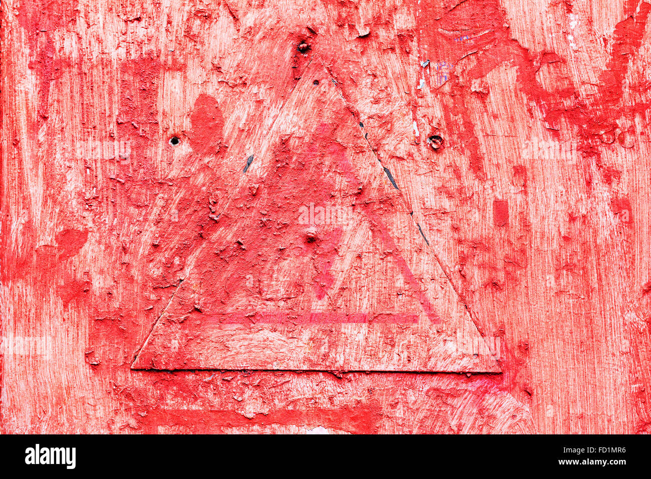 Creative background metal triangle cracks and scratches carelessly ...