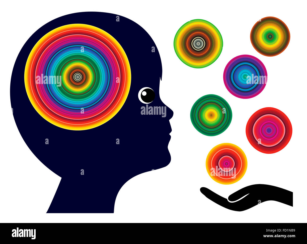 Teaching Kids the World of Colors Stock Photo - Alamy