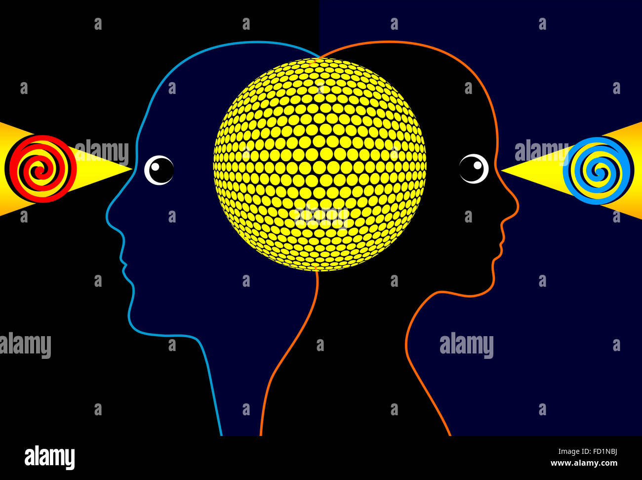 Telepathic couple hi-res stock photography and images - Alamy