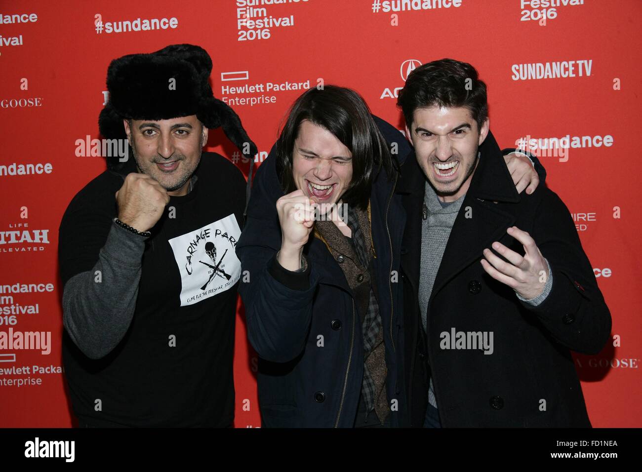 Park City, UT, USA. 26th Jan, 2016. Sean Tabibian, Mickey Keating, Eric ...