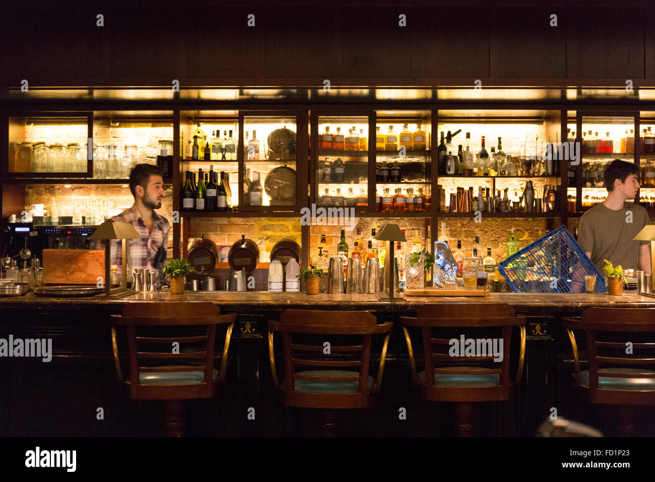 Dishoom restaurant interior Kings Cross London Stock Photo - Alamy