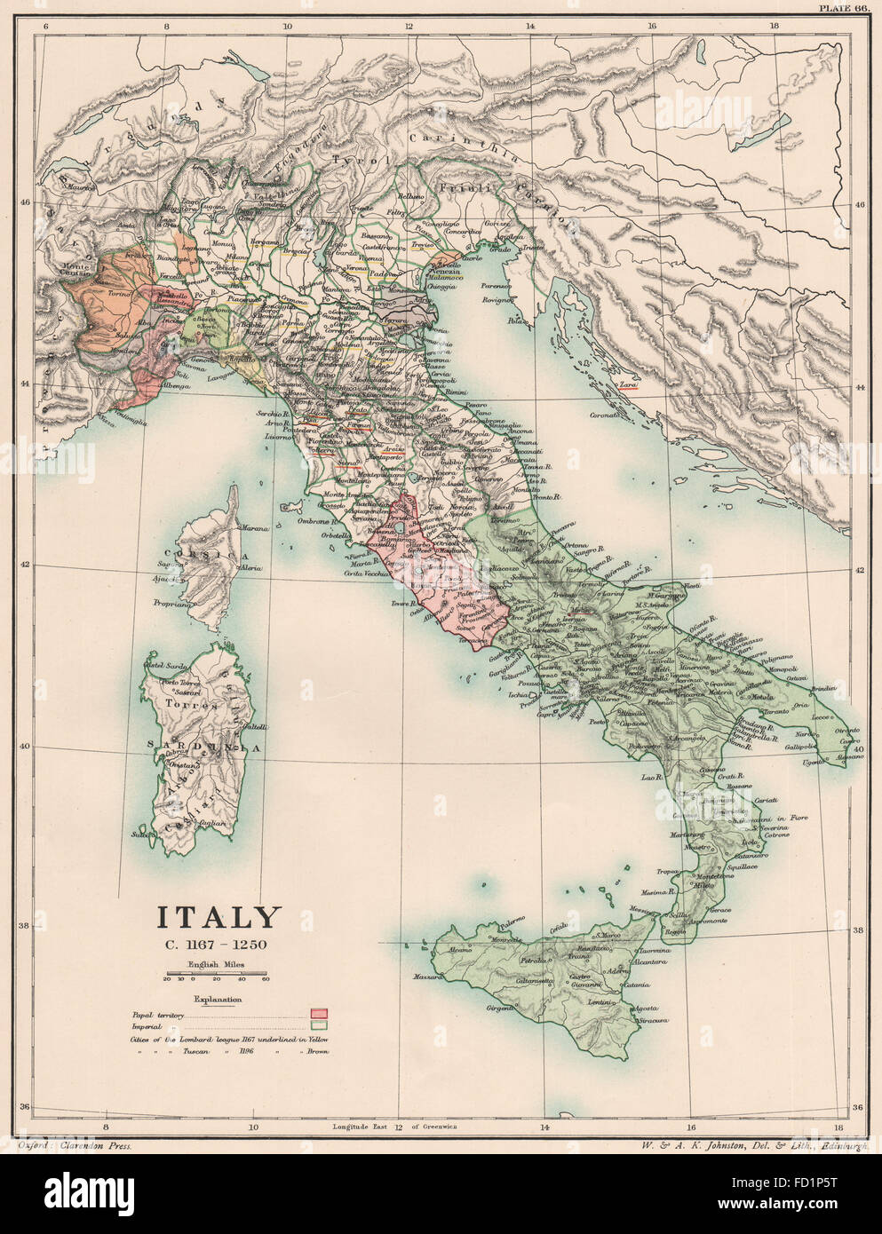 13th century italy map hi-res stock photography and images - Alamy