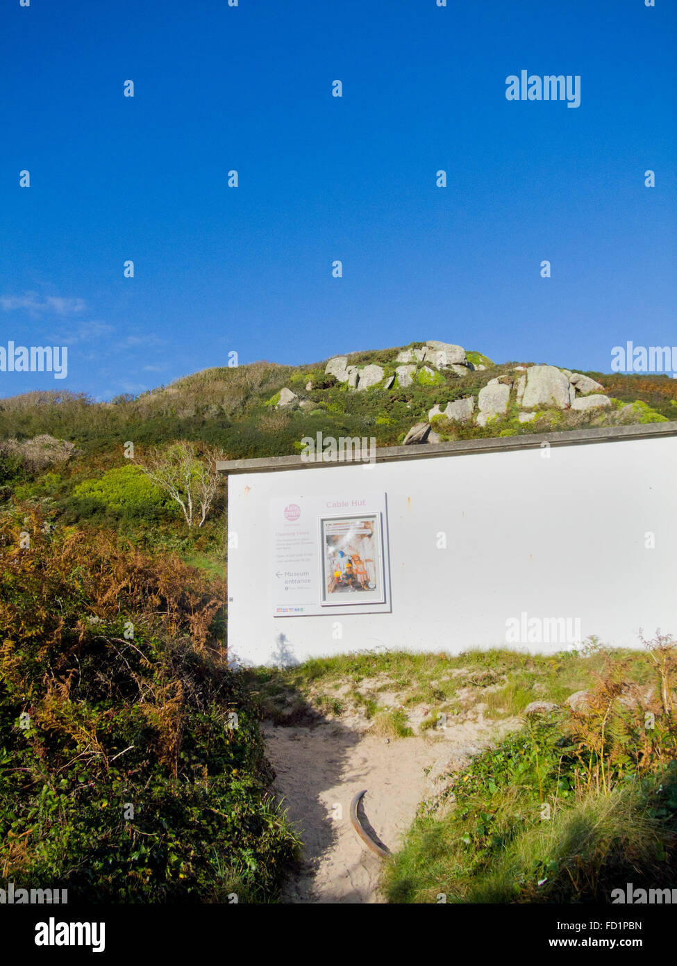 Cable Hut at the Porthcurno Telegraph Museum, Porthcurno, Cornwall ...