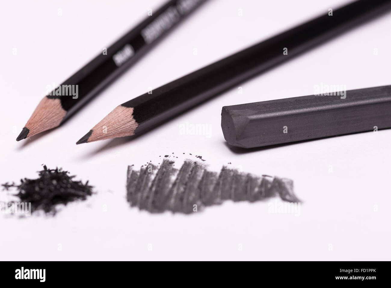 black pencils and graphit Stock Photo - Alamy