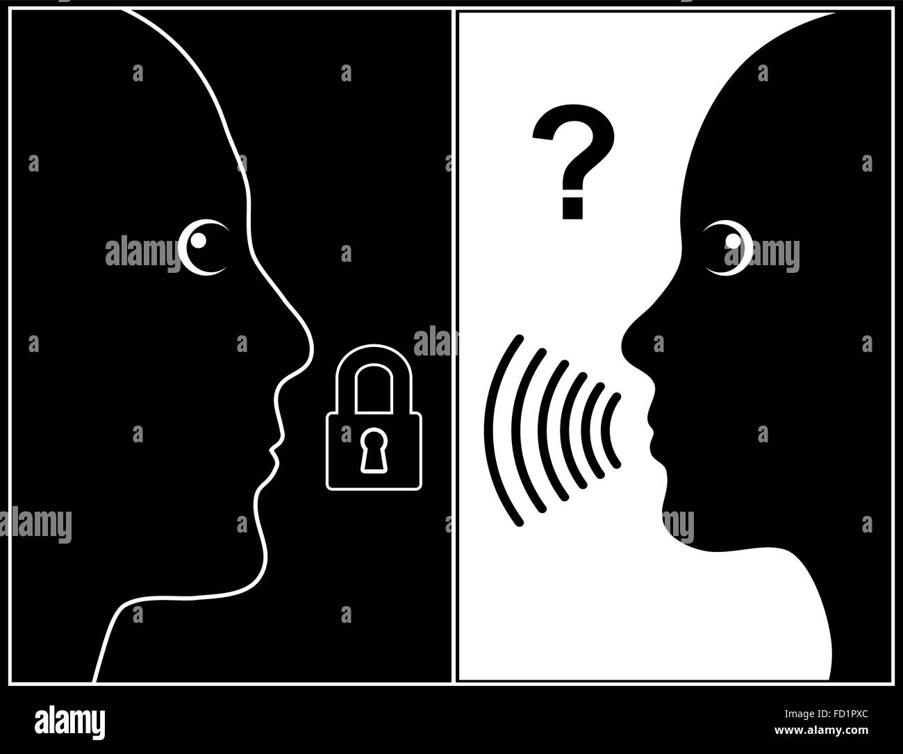 Communication breakdown Black and White Stock Photos & Images - Alamy