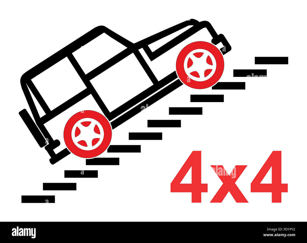 Four Wheel Drive Concept Stock Photo - Alamy