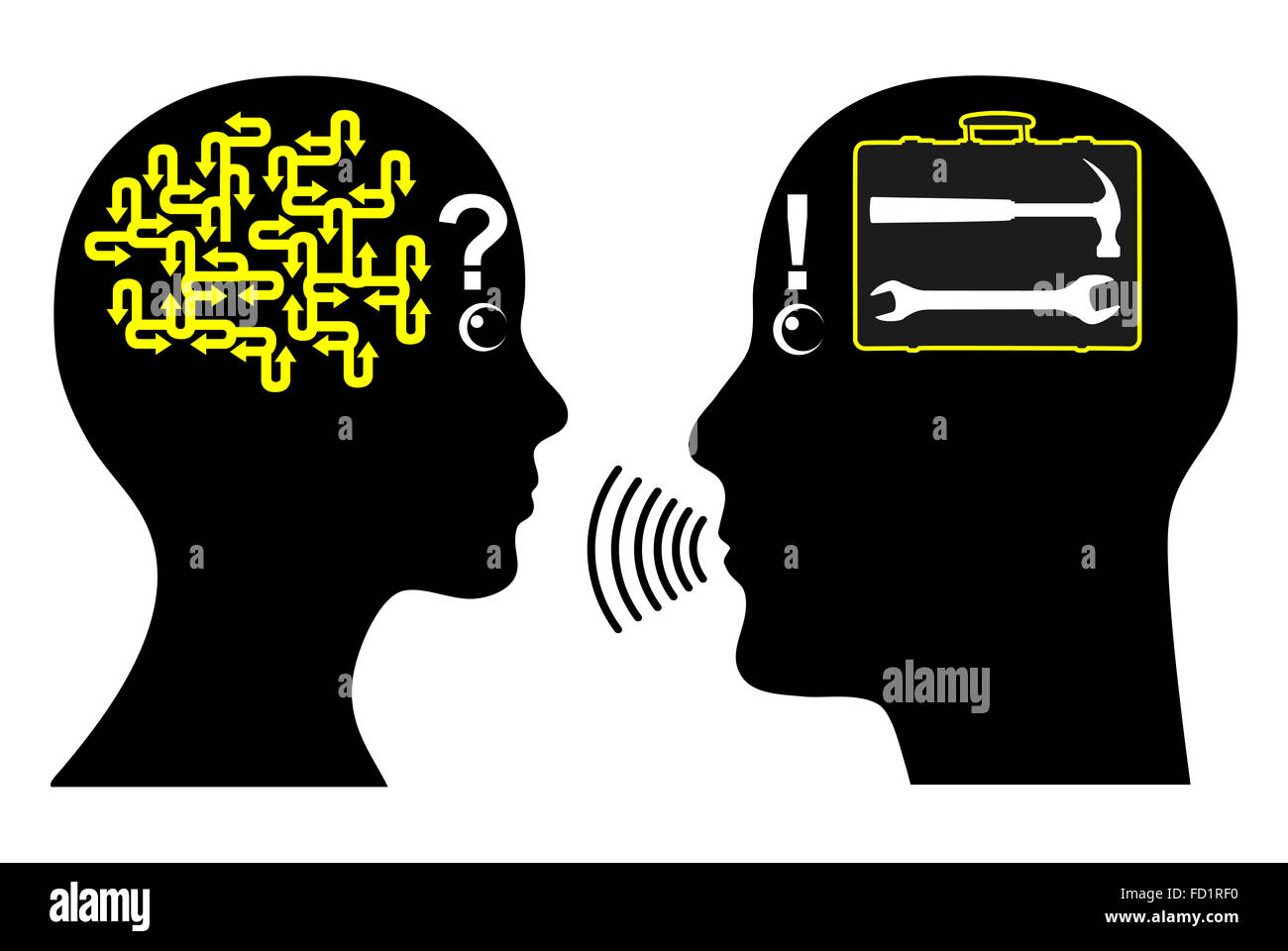 Listen answer Cut Out Stock Images & Pictures - Alamy