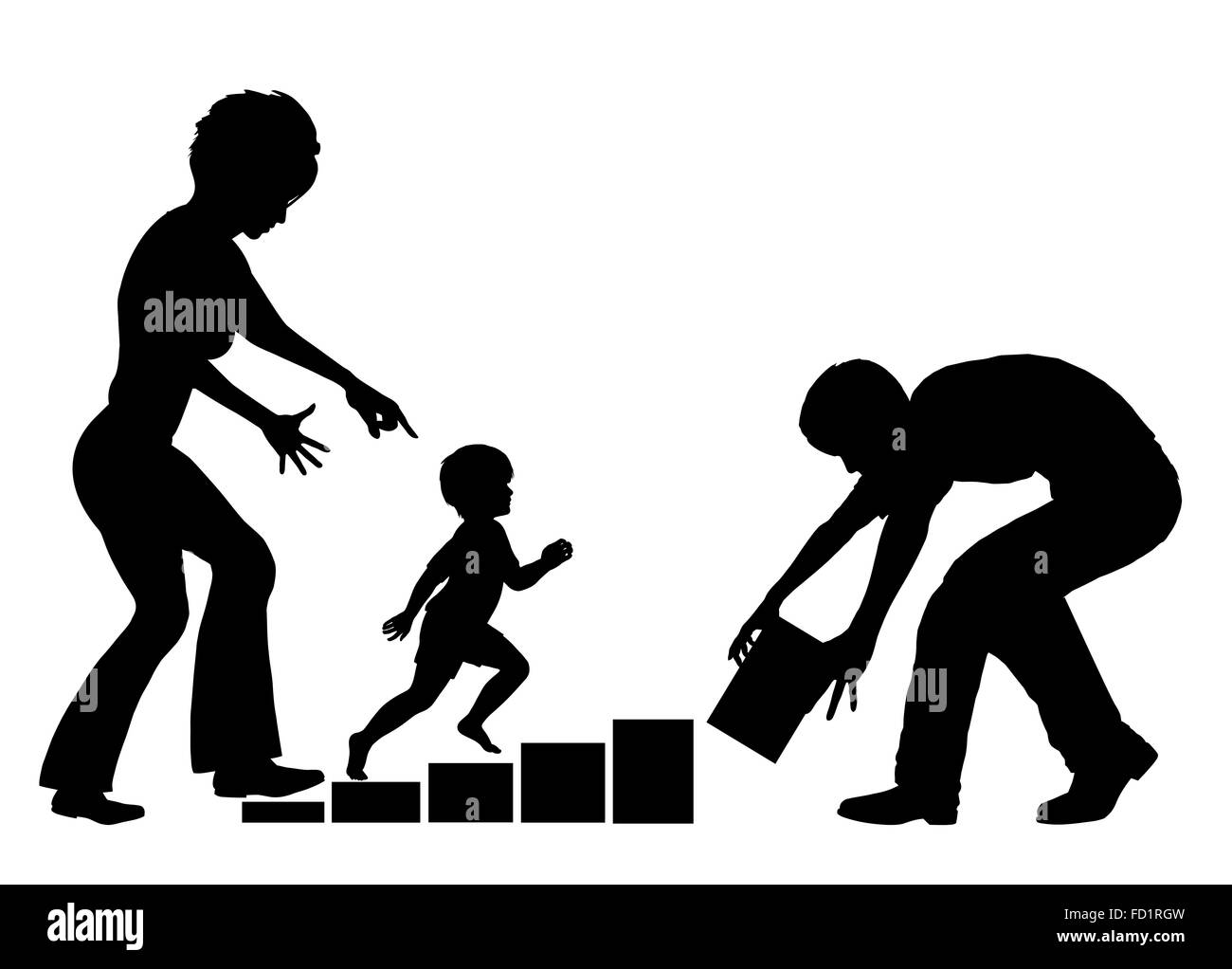 Teaching step by step Stock Photo - Alamy