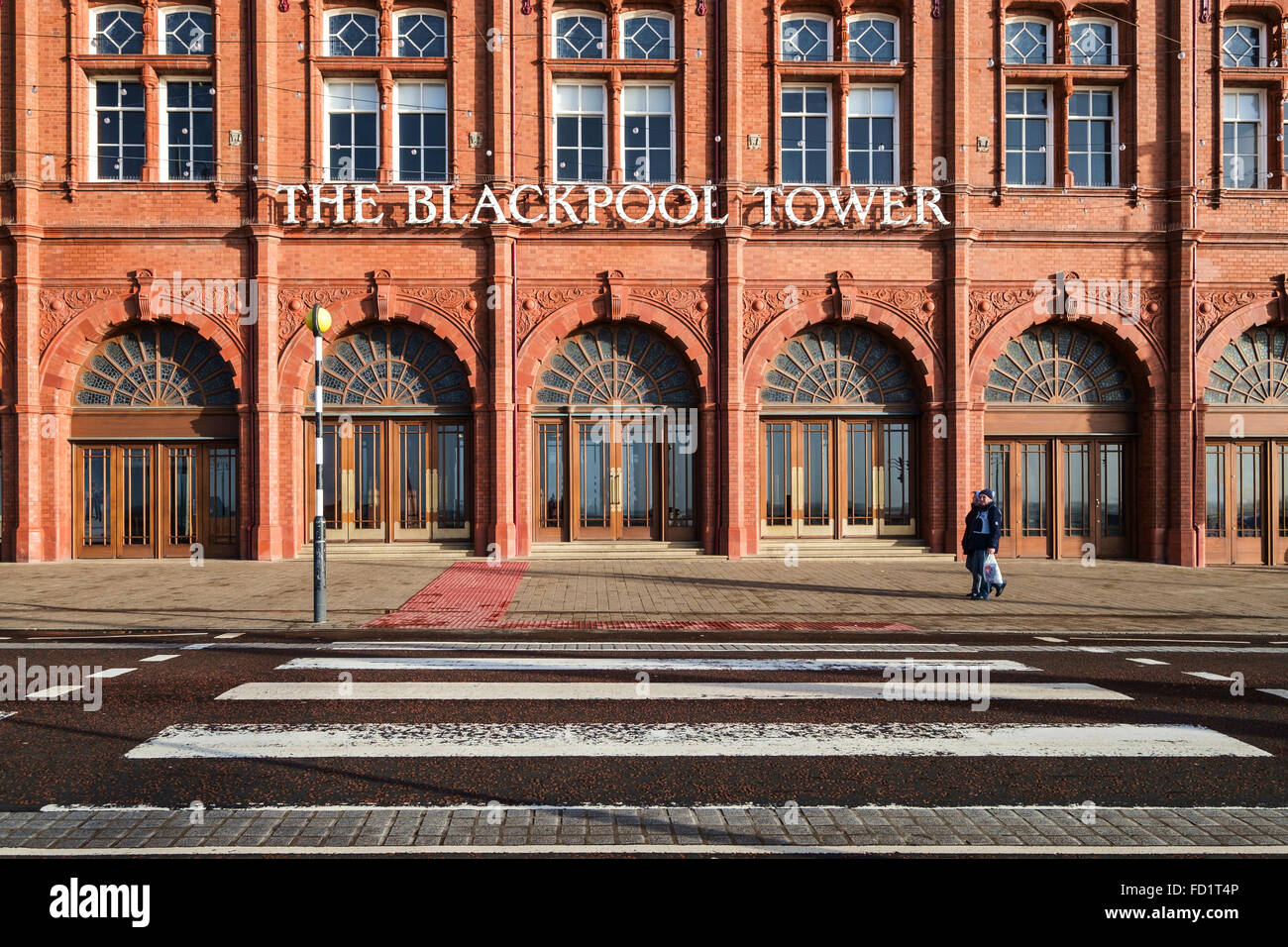 Blackpool, England: The red brick exterior and main entrance to ...