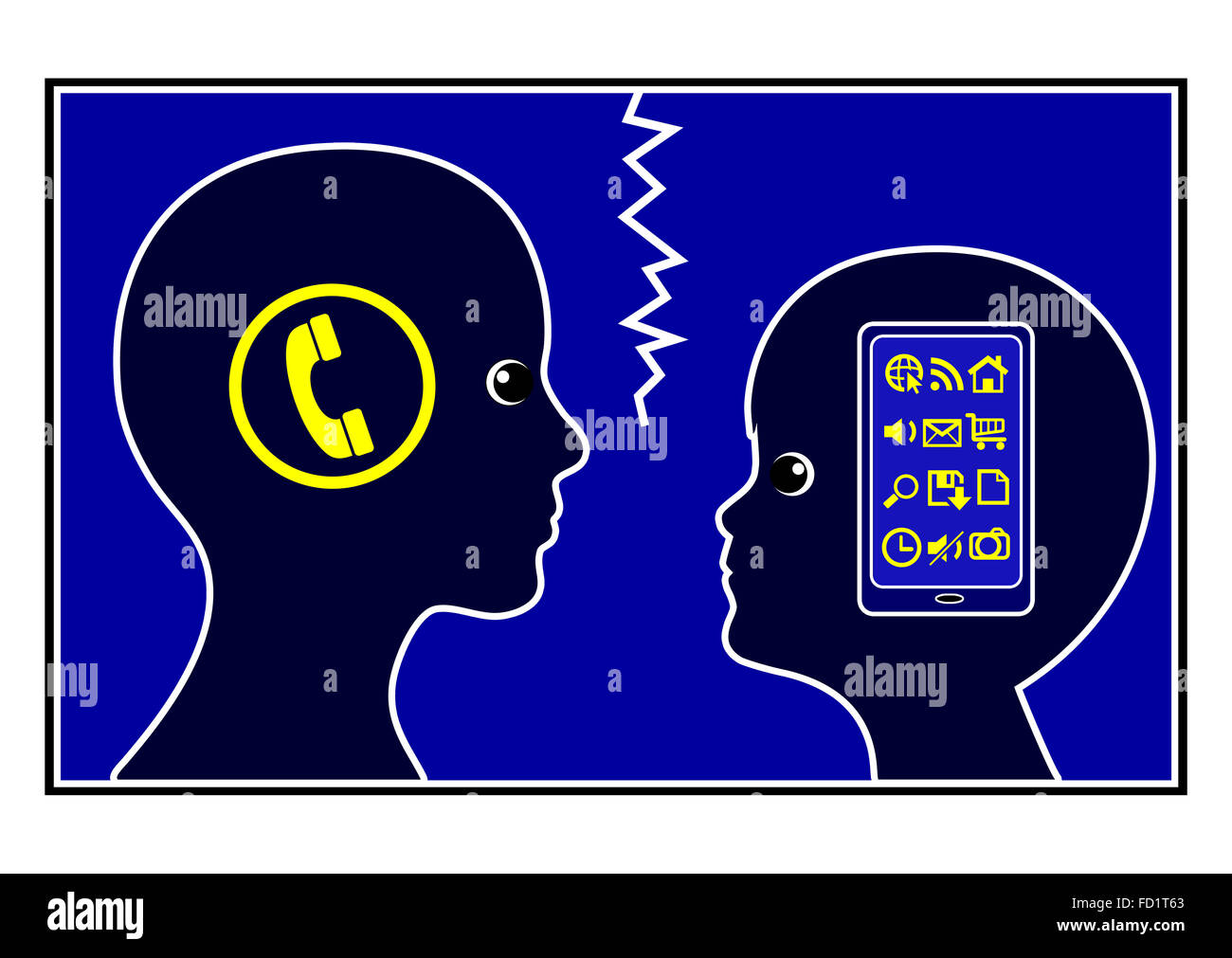 Communication gap between adults and kids Stock Photo - Alamy