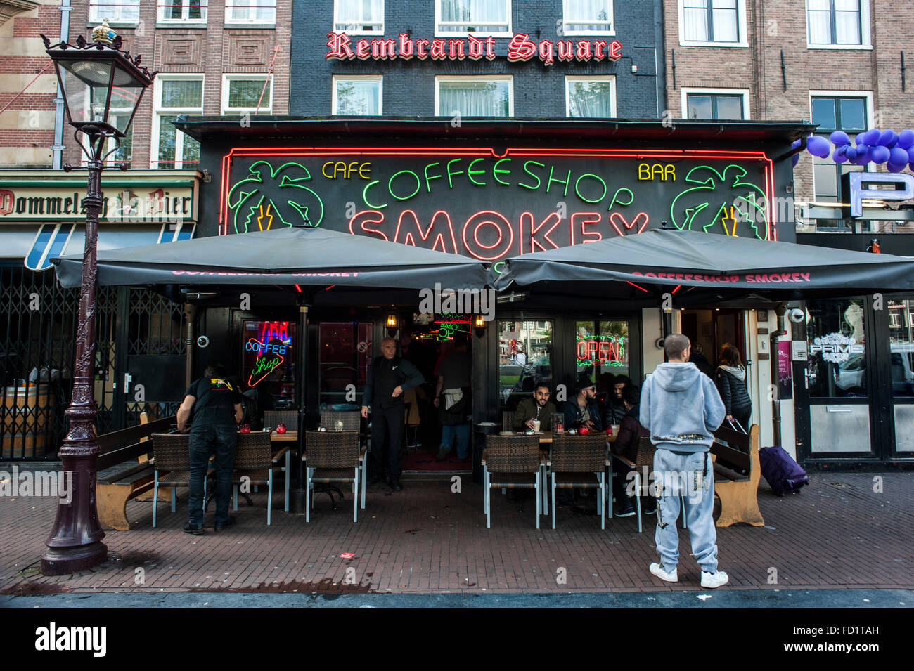 Entrance to a coffee shop (local where smoking is permitted marijuana ...